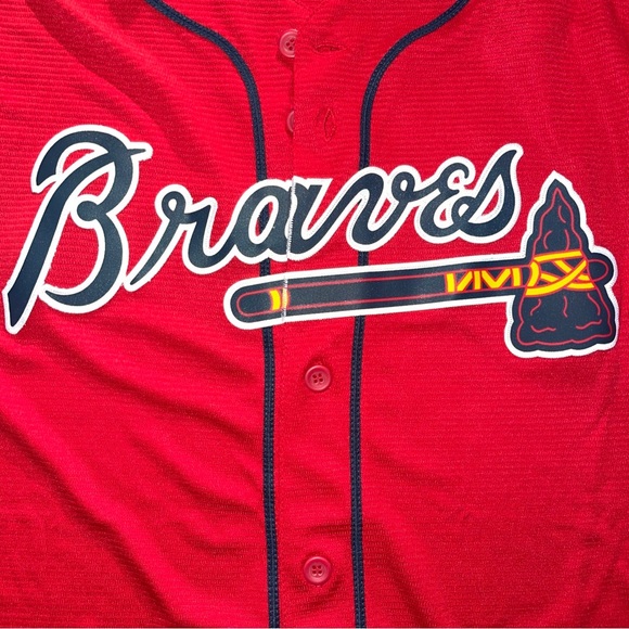 MLB | Shirts & Tops | Mlb Ronald Acuna Jr Atlanta Braves Youth Red ...